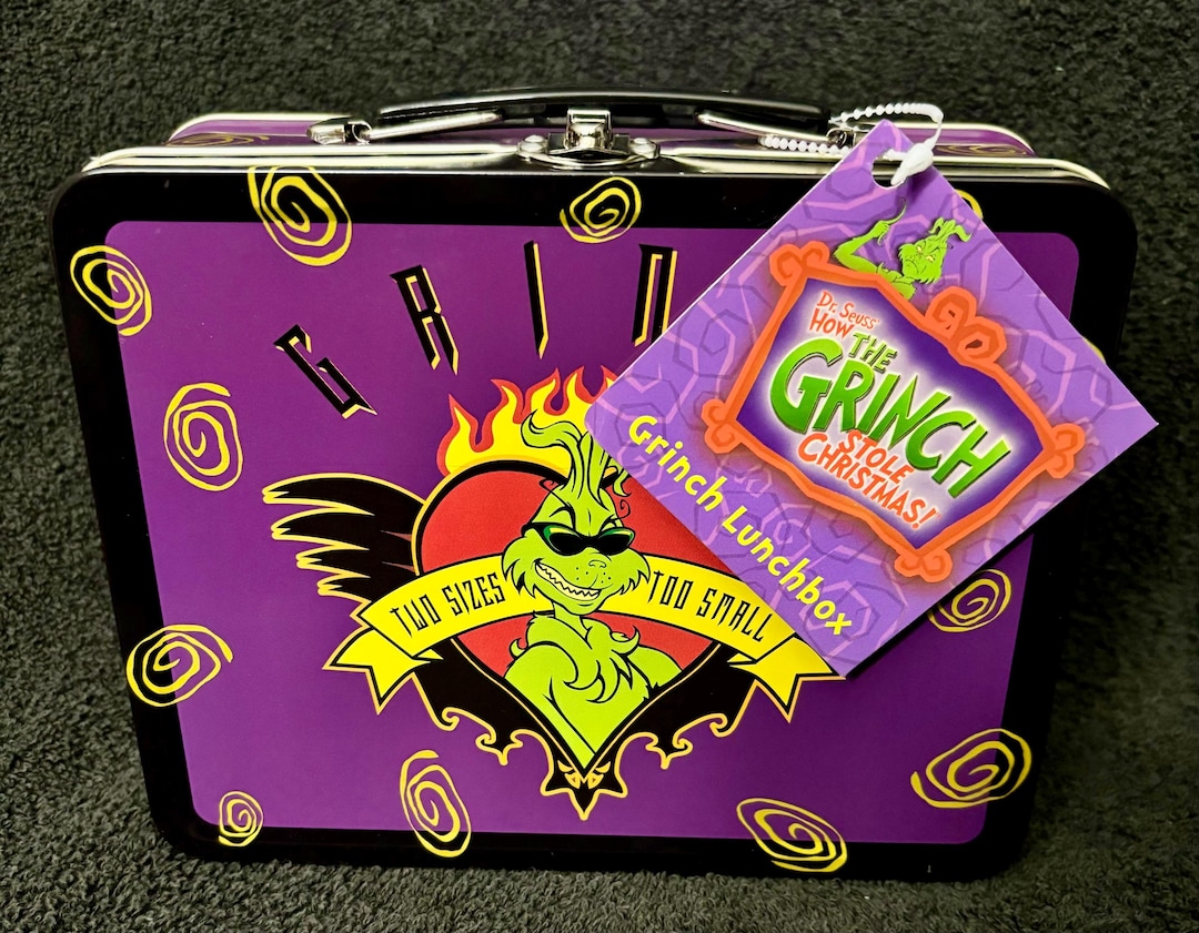 Vintage the Grinch HEART Two Sizes Too Small Metal Lunchbox - Etsy