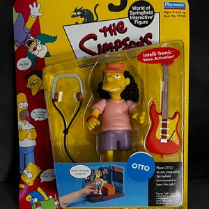 The Simpsons Playmates WOS Otto the School Bus Driver Interactive ...