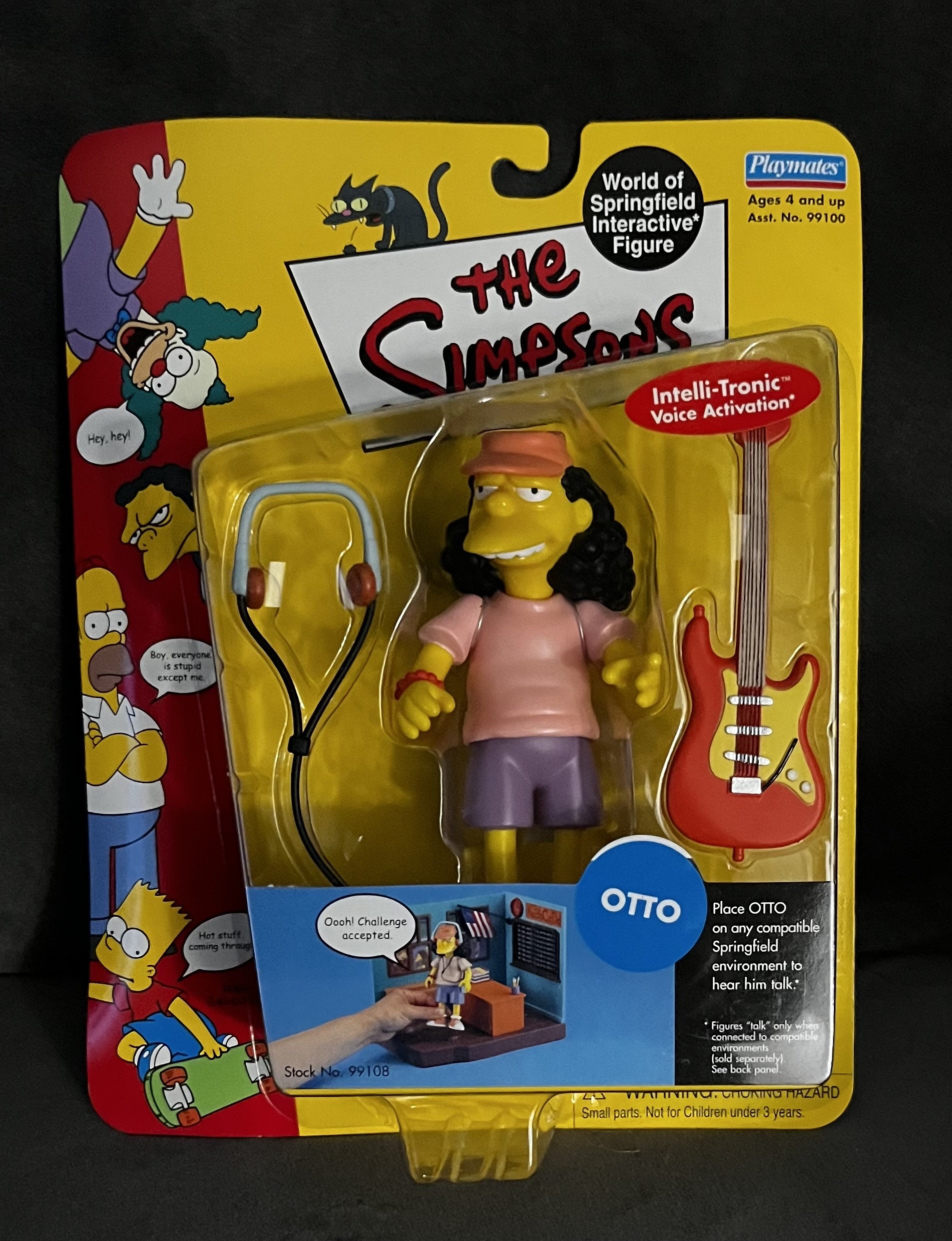 The Simpsons Playmates WOS Otto the School Bus Driver Interactive ...
