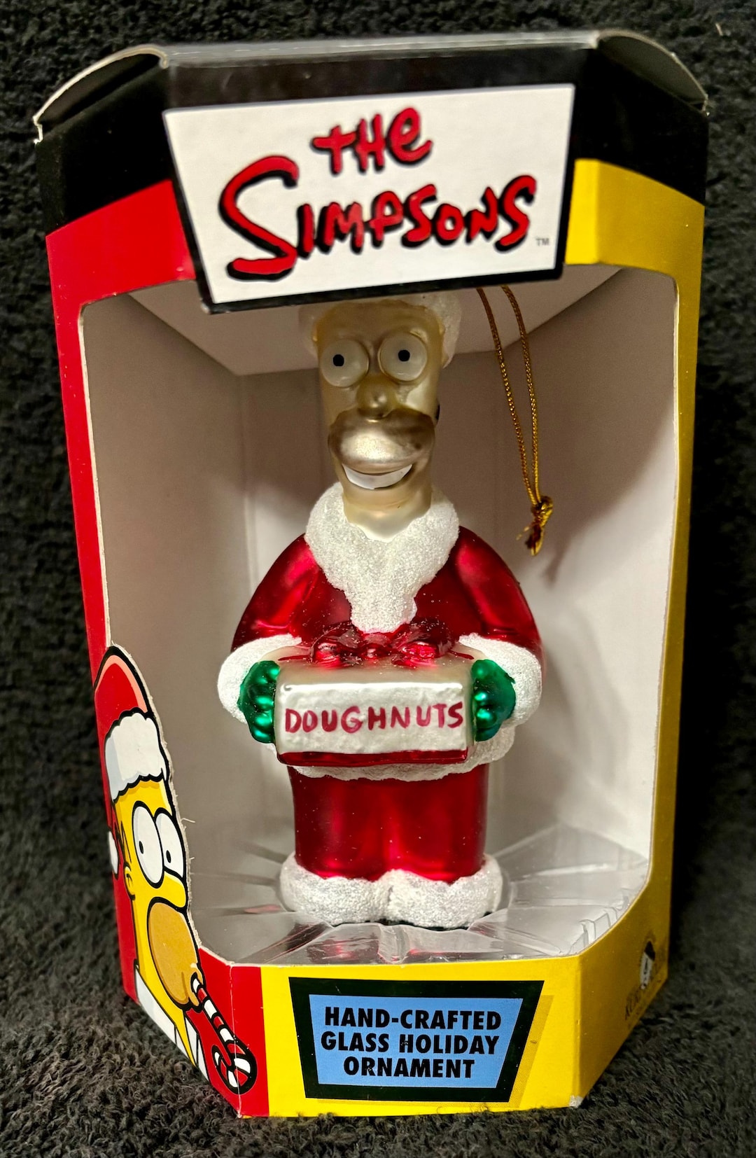Vintage the Simpsons Homer Simpson Blown Glass Christmas Ornament New ...