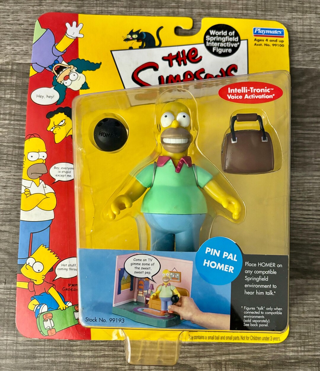 The Simpsons Playmates WOS Pin Pal Homer Bowling Simpson Interactive ...