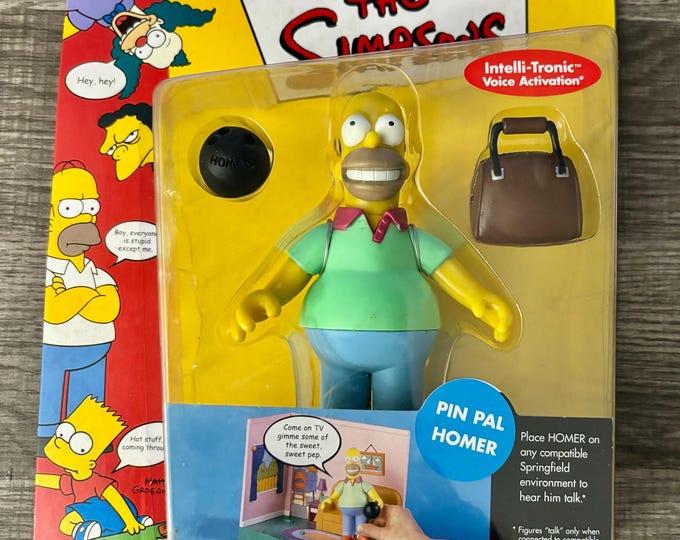 The Simpsons Playmates WOS Pin Pal Homer Bowling Simpson Interactive ...