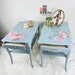 Blue Grey French Provincial Designer End Tables Painted With Fusion ...