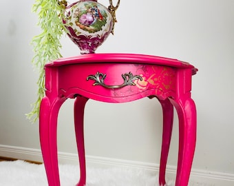 Pink End Table - Etsy