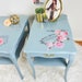 Blue Grey French Provincial Designer End Tables Painted With Fusion ...