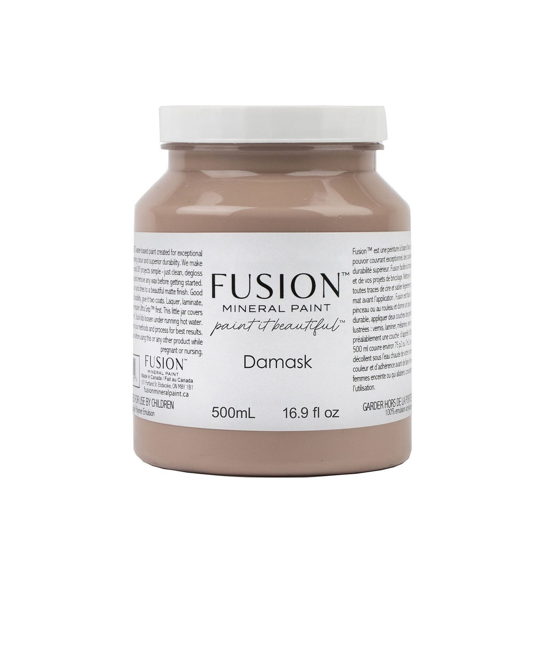 Damask Fusion Mineral Paint; A Muted Vintage Rose Color Paint, DIY ...