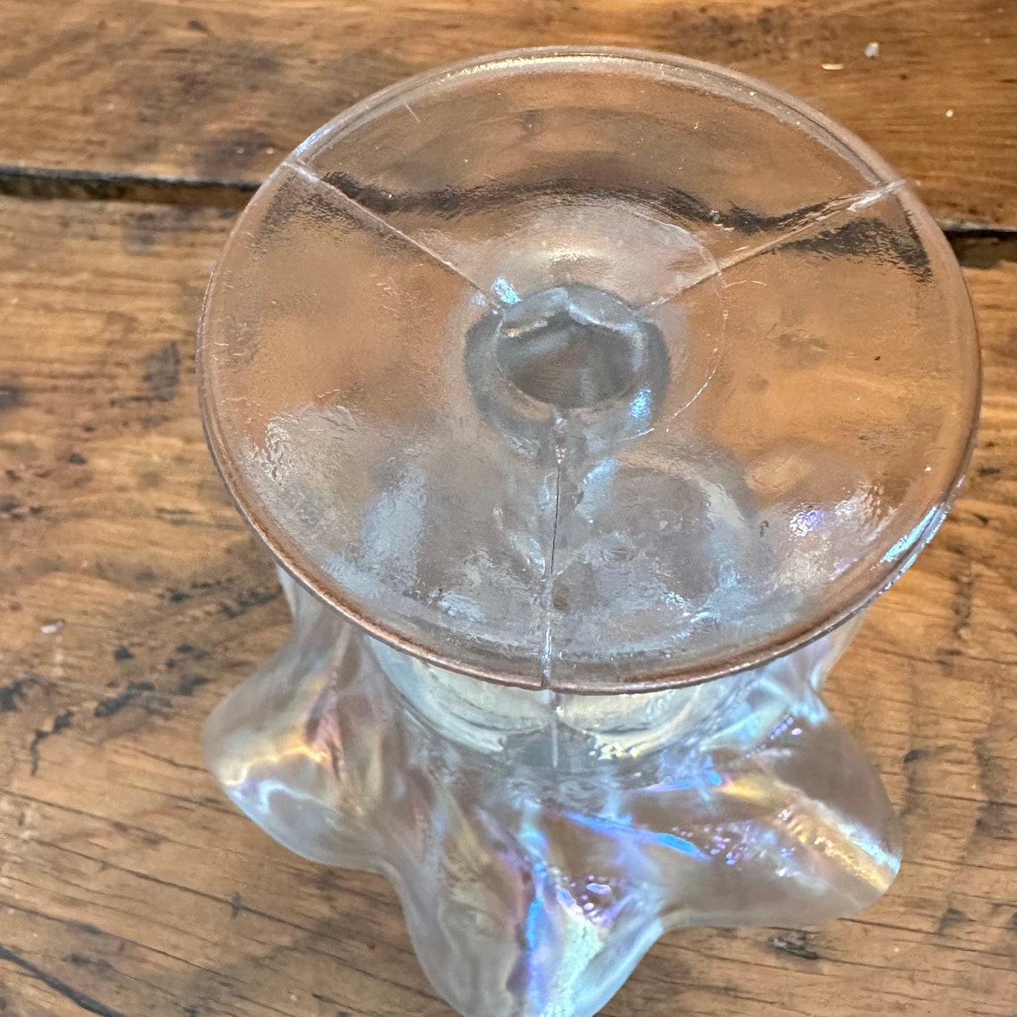 Dugan Carnival Glass Vintage Compote Sea Foam Constellation Pattern - Etsy