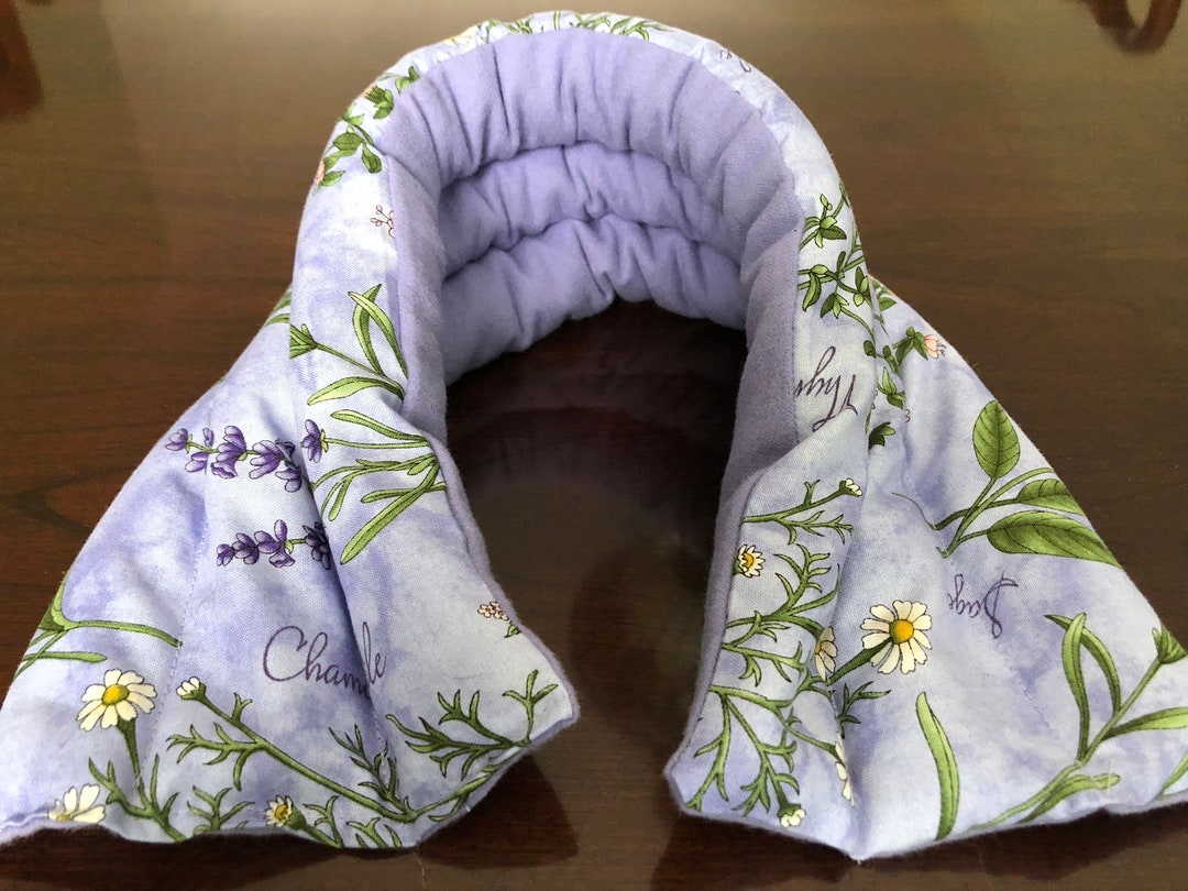 Lavender Neck Wrap, Lavender and Flaxseed Filled, Aromatherapy Neck ...