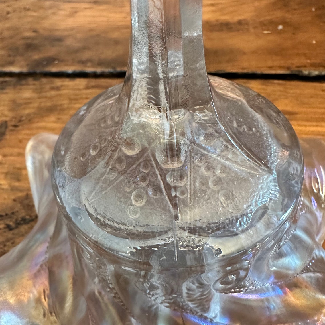 Dugan Carnival Glass Vintage Compote Sea Foam Constellation Pattern - Etsy