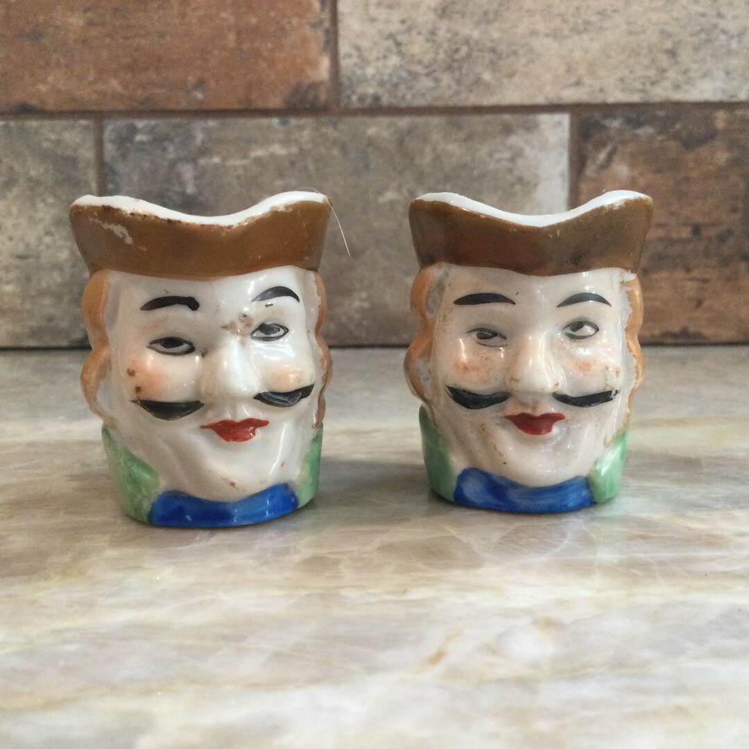 Vintage Character Jug Set - Toby Mug, Set of 2, Made in Japan - Etsy