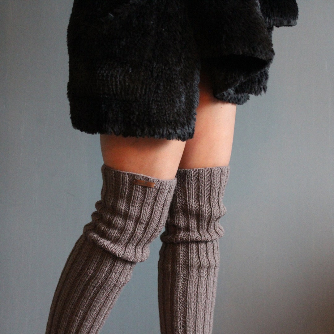 Hand Knitted Long Legwarmers |stylish Warm Accessories | Minimalist ...