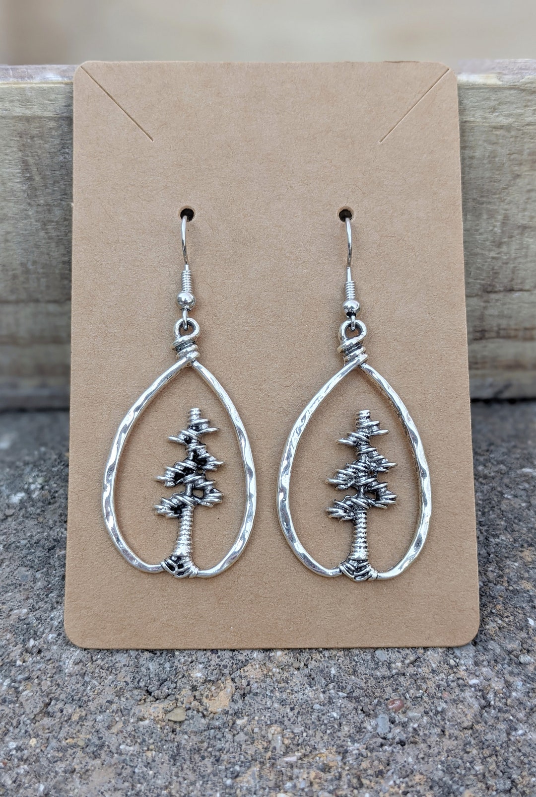 Smoky Mountain Pine Tree Earrings. Smoky Mountain Charm Earrings. Pine ...