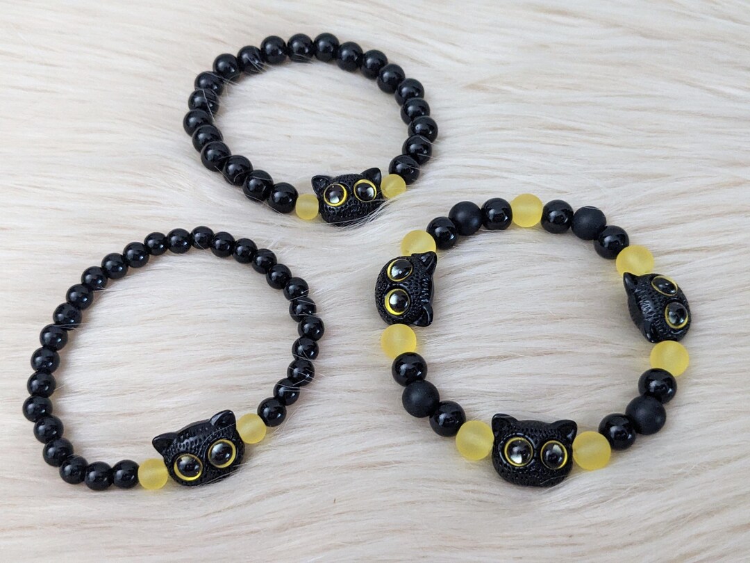 Black Cat Stretch Bracelets. Halloween Black Cat Stretch Bracelets ...