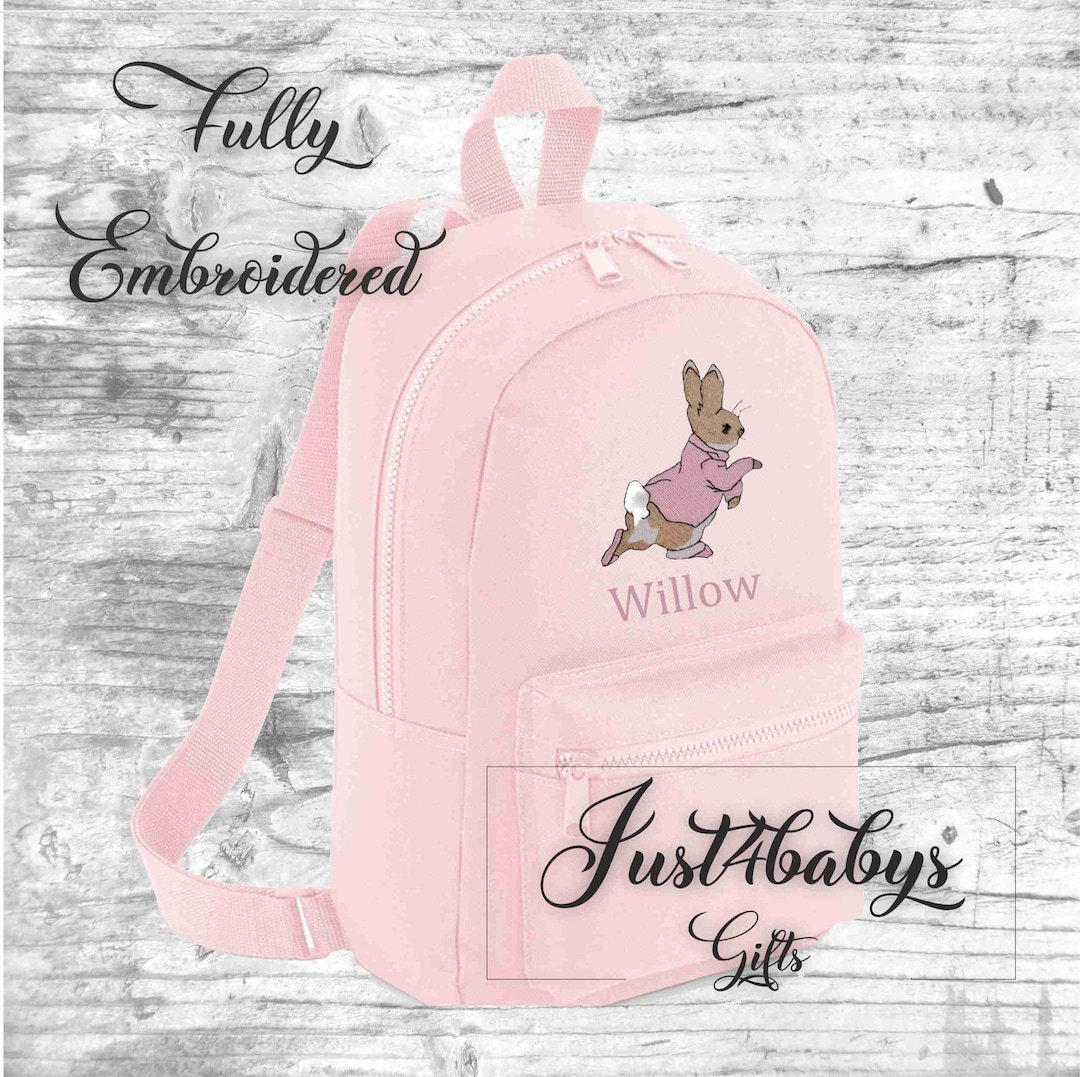 Personalised Embroidered Peter Rabbit Running Boys Girls Rucksack ...