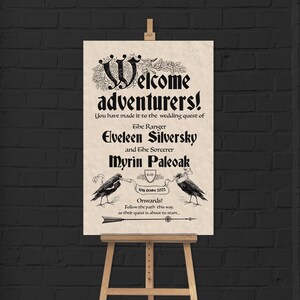 DIGITAL FILE Medieval Dungeons and Dragons Welcome Sign / - Etsy