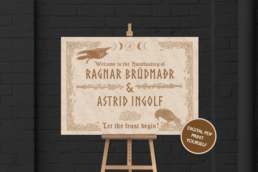 DIGITAL FILE Viking Welcome Sign / Poster - Wedding / Halloween Party ...