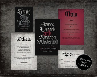 Medieval Norse Viking Style Invitation Set 2 - Etsy