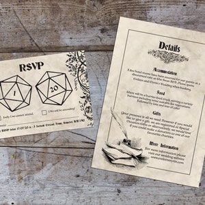 DIGITAL FILE Wedding Set Medieval Dungeons and Dragons - Etsy