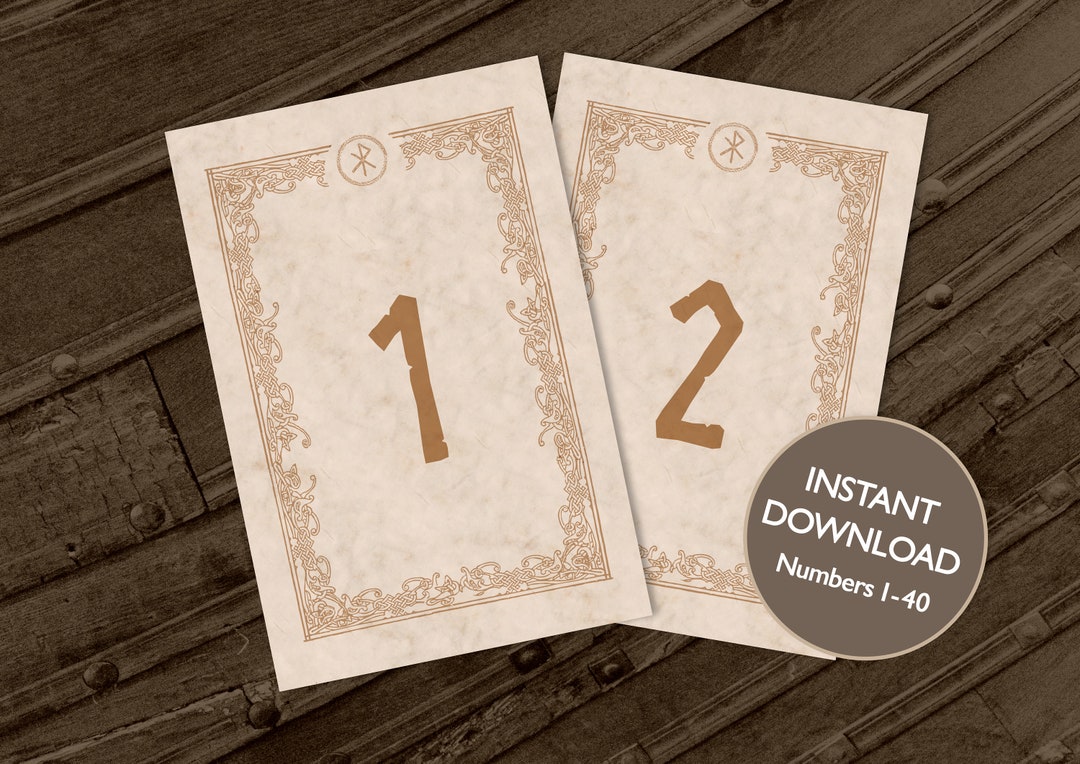 DIGITAL FILE Vikingtable Numbers Instant Download - Etsy