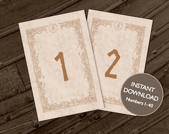 DIGITAL FILE Dungeons & Dragons D20 Table Numbers Instant Download - Etsy