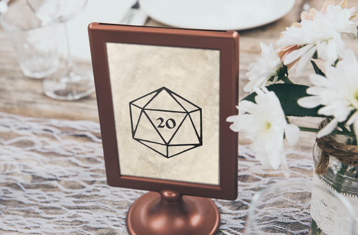 DIGITAL FILE Dungeons & Dragons D20 Table Numbers Instant - Etsy