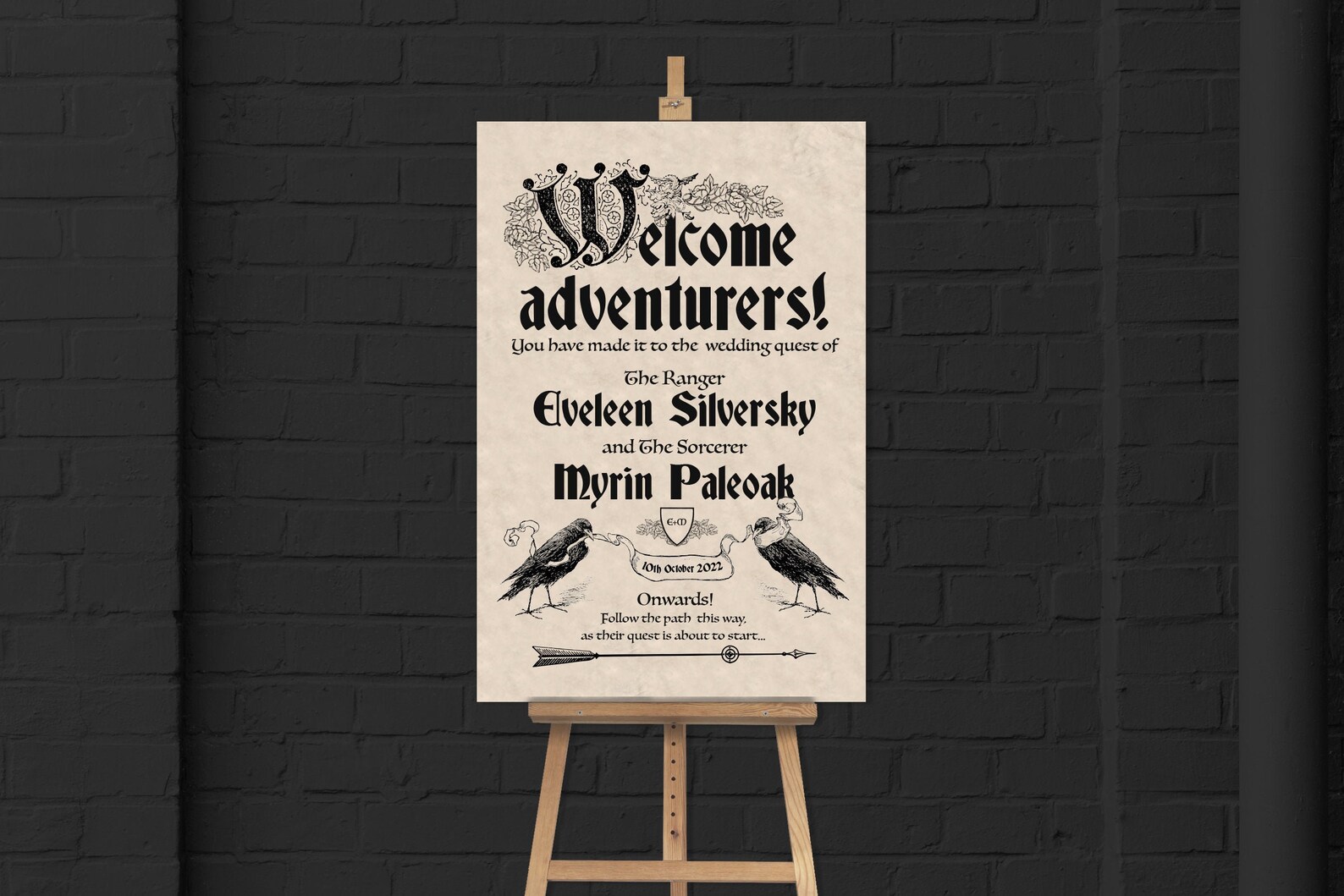 DIGITAL FILE Medieval Dungeons and Dragons Welcome Sign / - Etsy