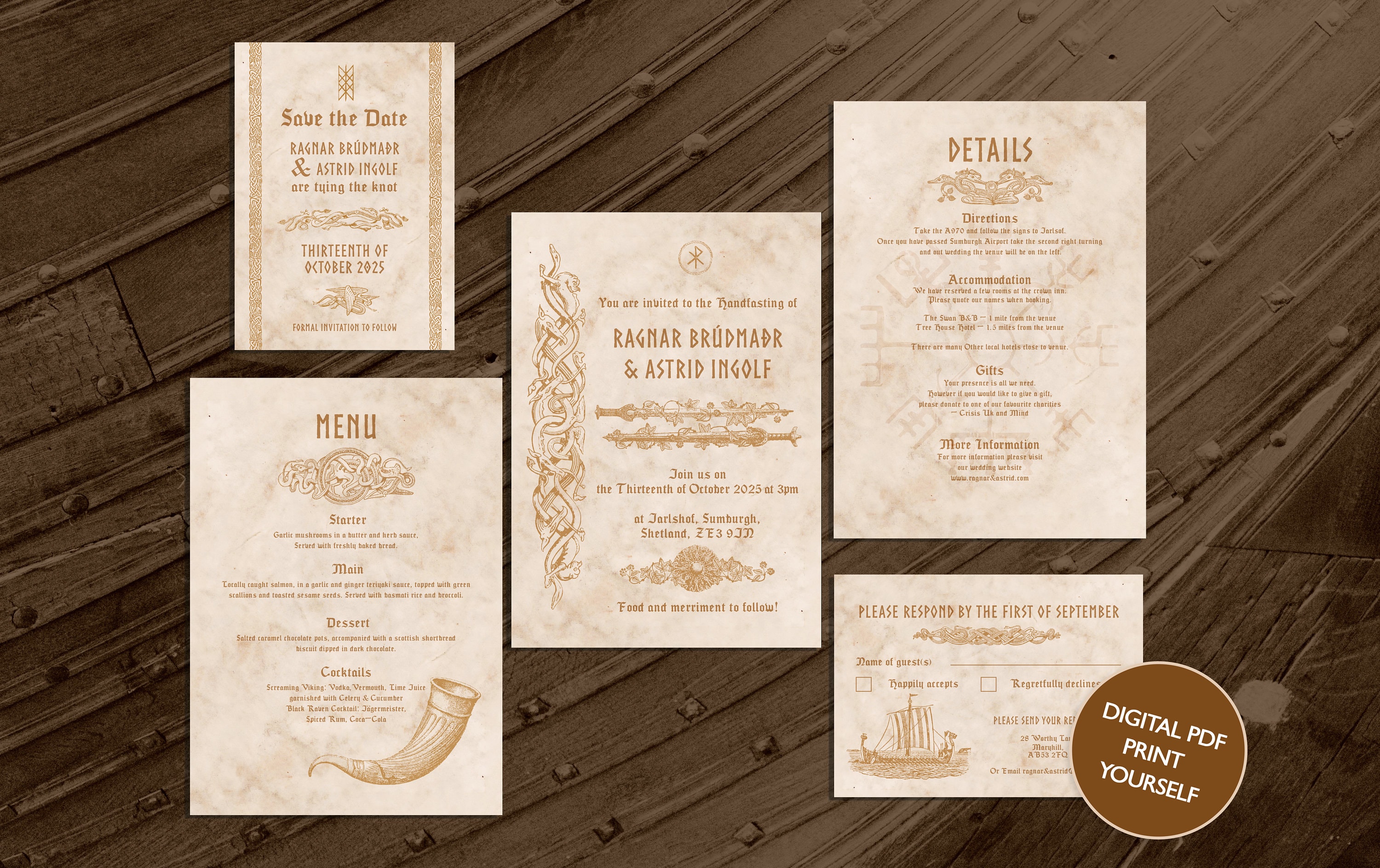 Viking wedding invitations 60 photos - Astyledwedding.com