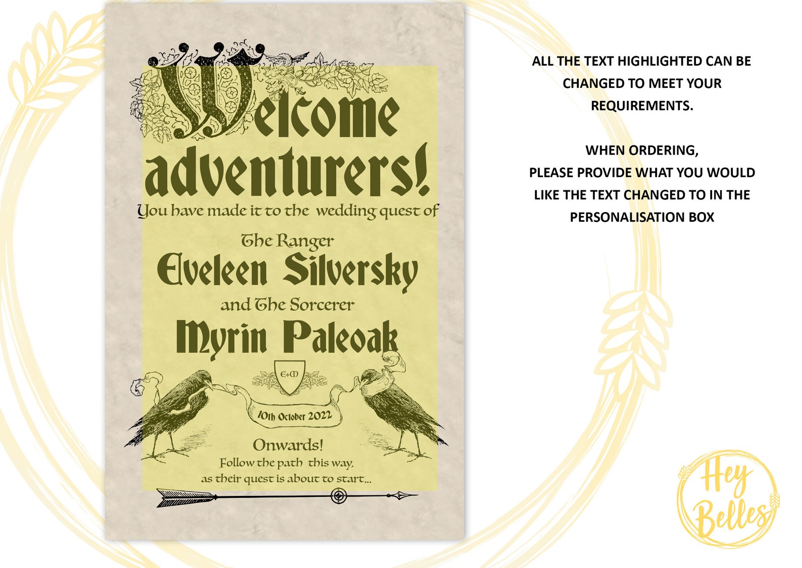 DIGITAL FILE Medieval Dungeons and Dragons Welcome Sign / - Etsy