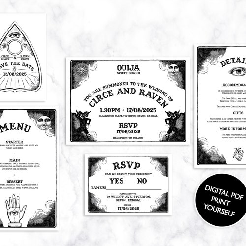 Halloween Wedding Invitation Set - Etsy