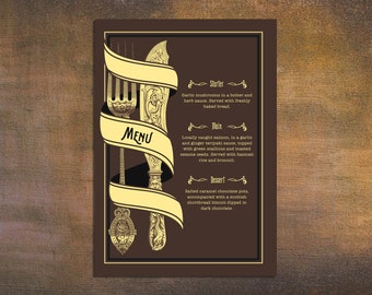 Victorian Menu - Etsy