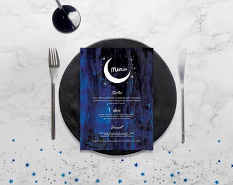 Moon Stars Menus - Etsy