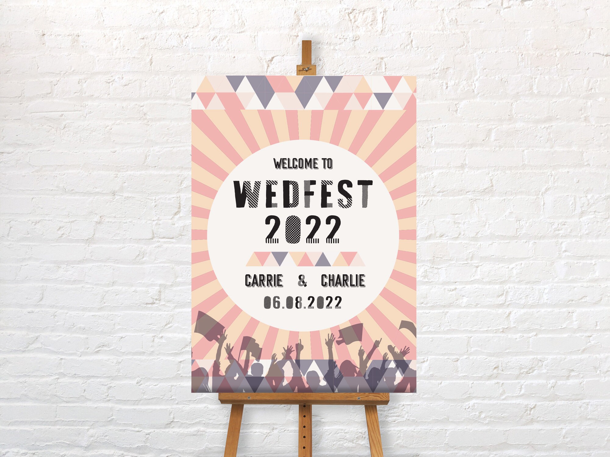 Home & Living Home Décor Printable Wedding Welcome Sign Wedfest Camping ...