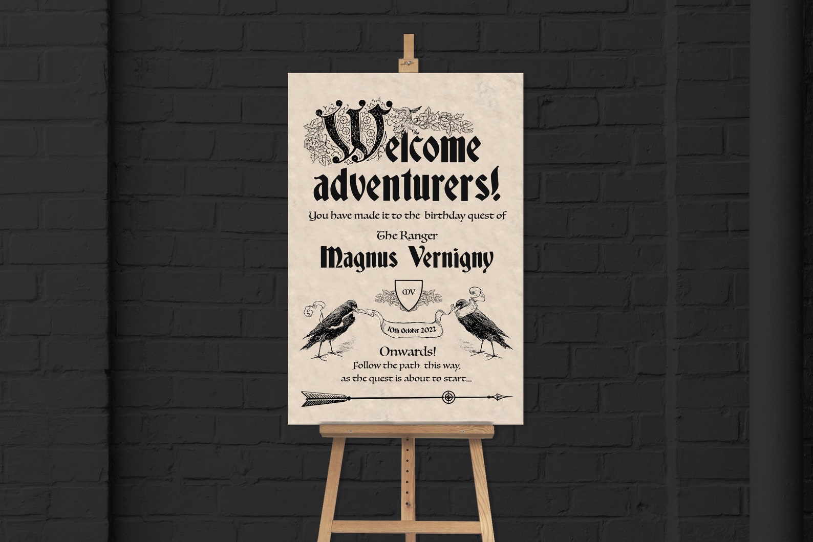 DIGITAL FILE Medieval Dungeons and Dragons Welcome Sign / Poster ...