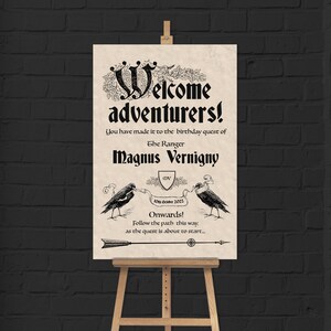 DIGITAL FILE Medieval Dungeons and Dragons Welcome Sign / Poster ...