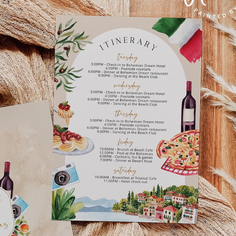 Italy Wedding Invitations - Etsy