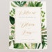 Tropical Wedding Welcome Sign Template, Palm Leaf Greenery Beach ...