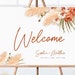 Boho Terracotta Wedding Welcome Sign Template, Burnt Orange Desert ...