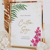 Tropical Destination Wedding Sign Template, Editable Beach Palm Leaf ...
