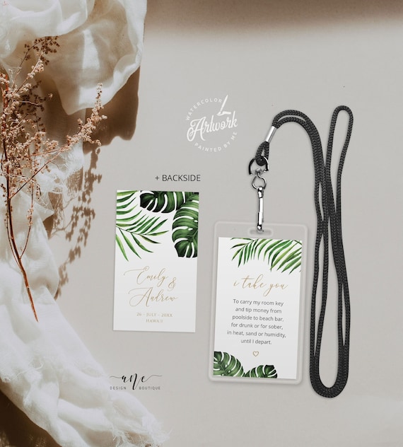 Tropical Room Key Card Tag Template Printable Tropical Palms Key Card Pocket Destination Wedding Hotel Key Card DIY Digital Download 002 Etsy Canada