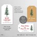 Pine Tree Christmas Gift Tag Template, Holiday Printable Favor Tag ...