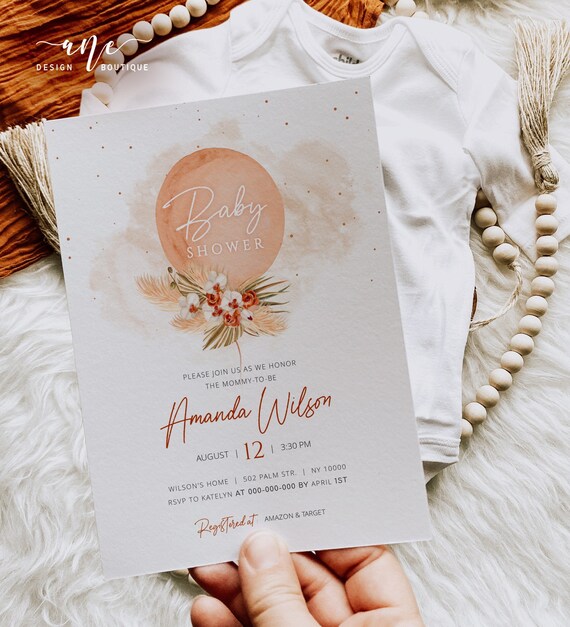 Brown Baby Shower Invitations Printable