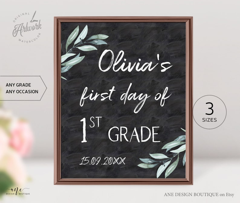 Back to School Chalkboard Sign Template Fully Editable Any - Etsy