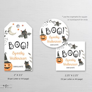 Editable Halloween Favor Tag Template Printable Boo Gift - Etsy Australia