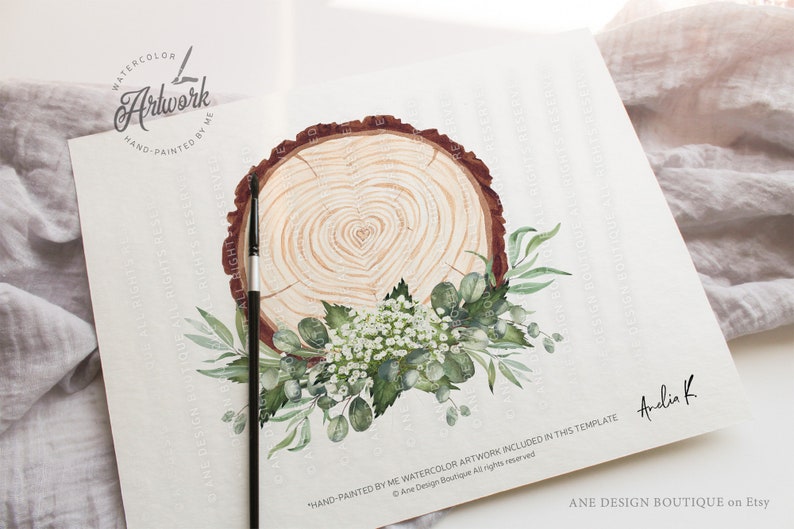 Custom Rustic Wedding Sign Template, Table Sign, Printable Eucalyptus ...