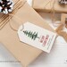 Pine Tree Christmas Gift Tag Template, Holiday Printable Favor Tag ...