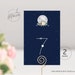 Celestial Moon Wedding Table Numbers Template Starry Night - Etsy