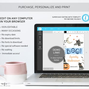 Editable Halloween Favor Tag Template Printable Boo Gift - Etsy Australia