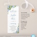 Blue Hydrangea Wedding Program Printable Template, Rustic Ceremony ...
