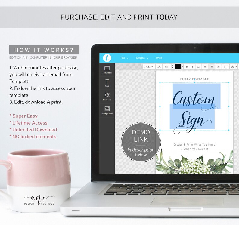 Custom Rustic Wedding Sign Template Table Sign Printable | Etsy