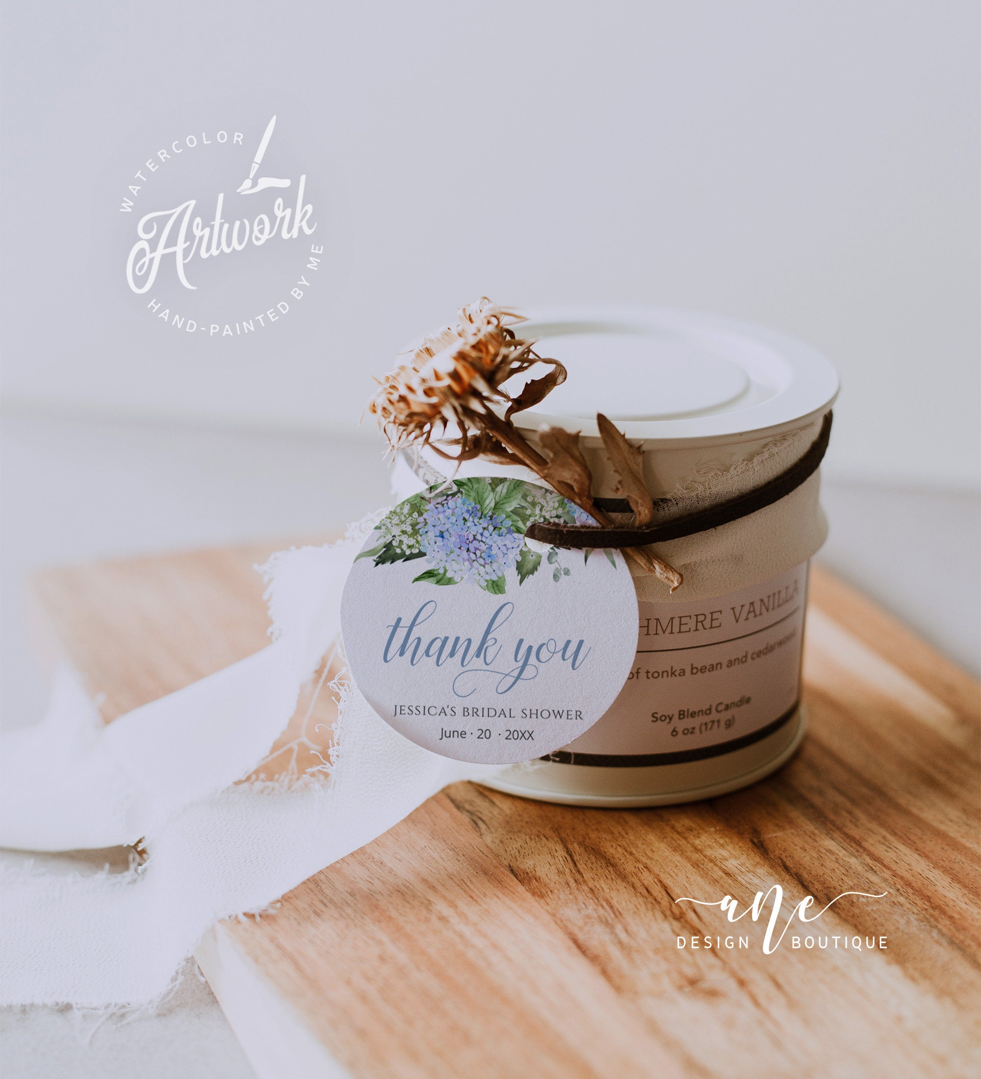 Hand Painted Blue Hydrangea Wedding Stationery BUNDLE 61 Templates ...